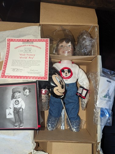 ASHTON DRAKE FIRST DAY WALT DISNEY WORLD BOY PORCELAIN DOLL MICKEY ...