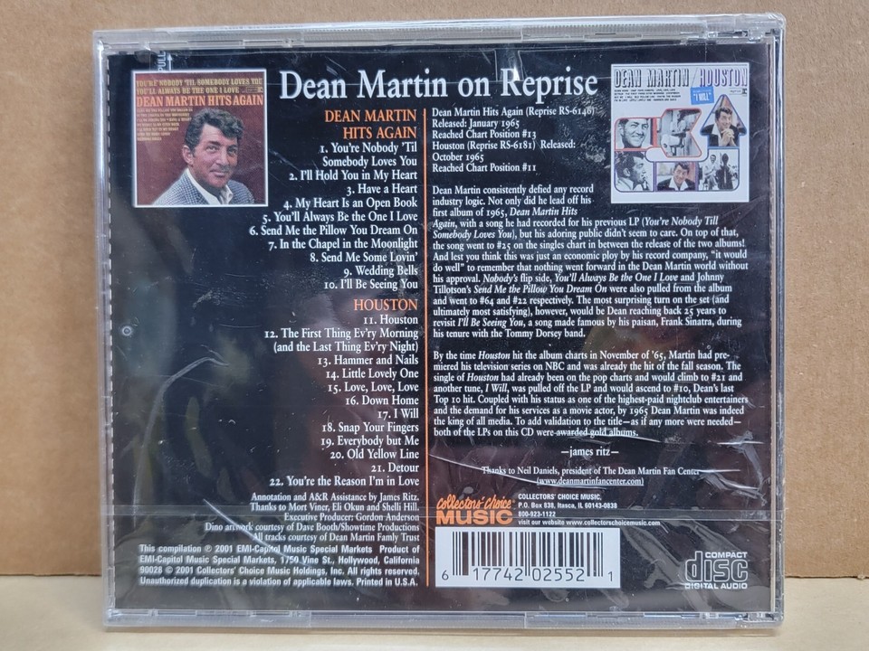 Dean Martin Hits Again/Houston by Dean Martin (CD) Collectors' Choice ...