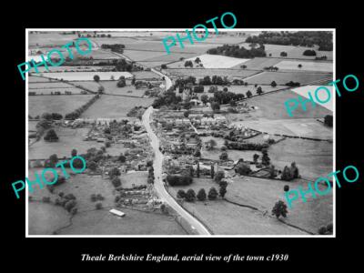 OLD 8x6 HISTORIC PHOTO OF THEALE BERKSHIRE ENGLAND AERIAL VIEW OF TOWN ...