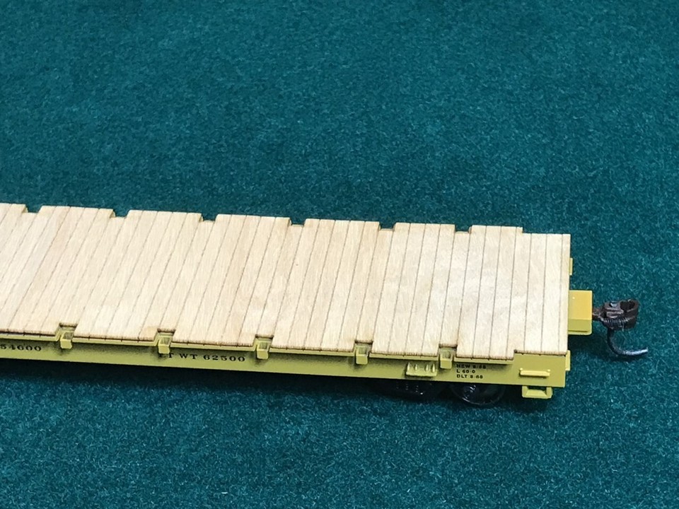 HO Scale 5 pcs Wood Decking Roundhouse / MDC 60ft Flat Car Railcar ...