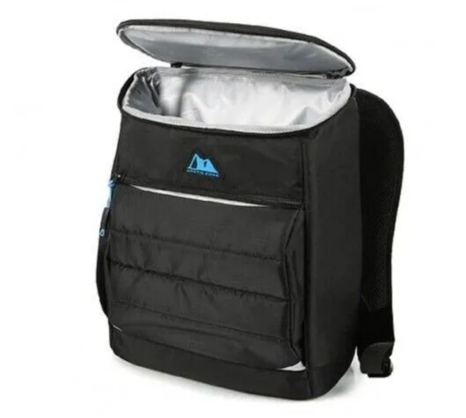 Arctic Zone 18 Can Backpack Cooler Microban Black. New | eBay