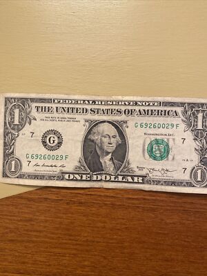 $1 Dollar Bill Quad Doubles 4 doubles, 4 pairs, Fancy Serial Number | eBay