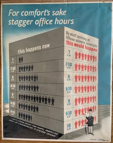 Vintage WWII British Propaganda Poster "For comfort's sake,stagger ...