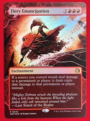 MTG Foil 1X Fiery Emancipation X1 Wilds of Eldraine Magic - NM/MT | eBay