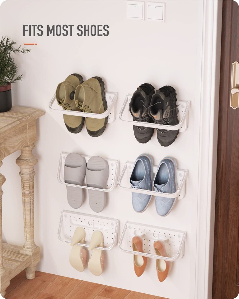 Wall Hanging Shoes Rack, Door Mounted Plastic Shoe Organizer, RV Camper ...