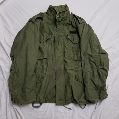 VTG 80s US Army Cold Weather Field Coat Jacket Green … - Gem