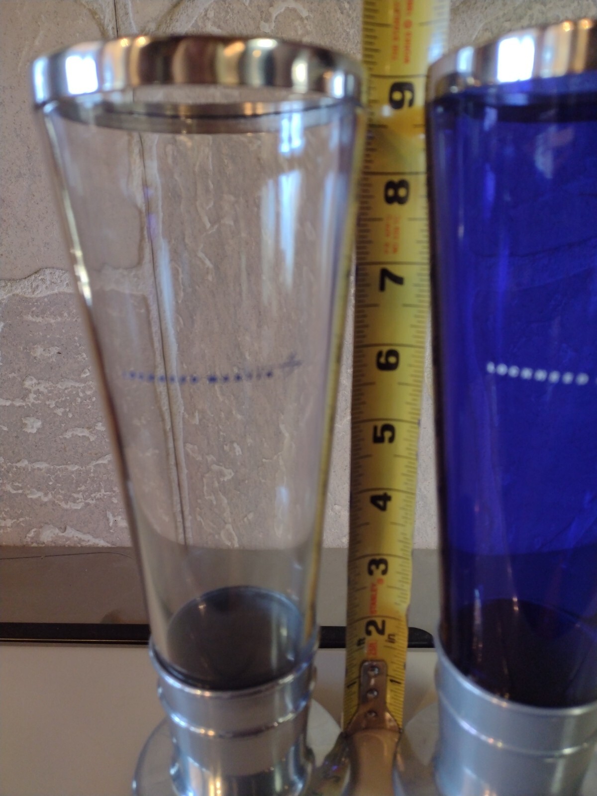 Lockheed Martin Blue And Clear Fluted Acrylic Pilsner Beer Glasses | eBay