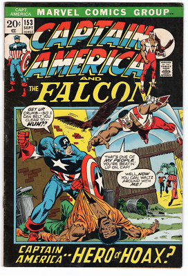 Captain America and Falcon #153 September 1972 Marvel Comics VERYFINE ...