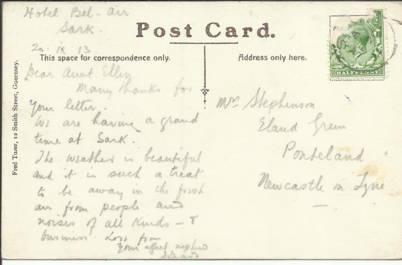 Great Britain SG#351-DAMAGED(single frank) SARK(ISLAND-GUERNSEY)SP/20/ ...