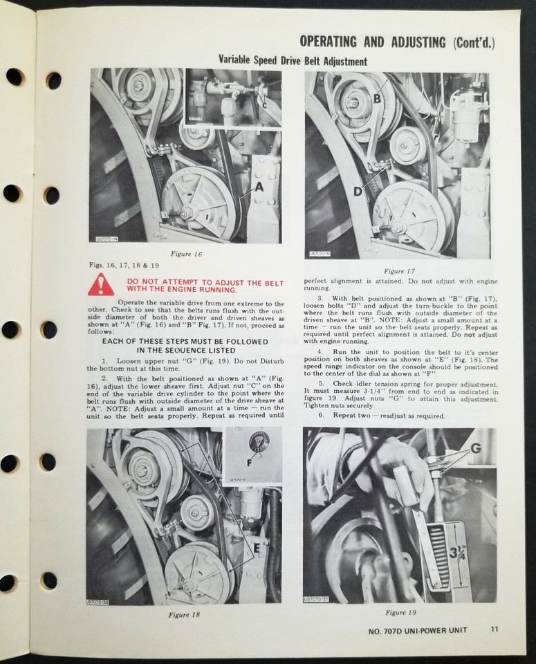 New Idea No. 706D Hydro Uni Power Unit Operators Manual - 6 Cyl Diesel ...