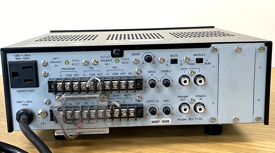 TOA BG-1120 Integrated Amplifier 120W, 5-Channel Mixer/Amplifier | eBay