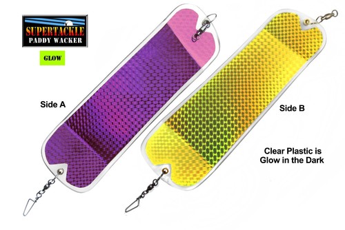 NEW - SUPERTACKLE - 11" PADDY WACKER - PURPLE GOLD GLOW Salmon trolling ...