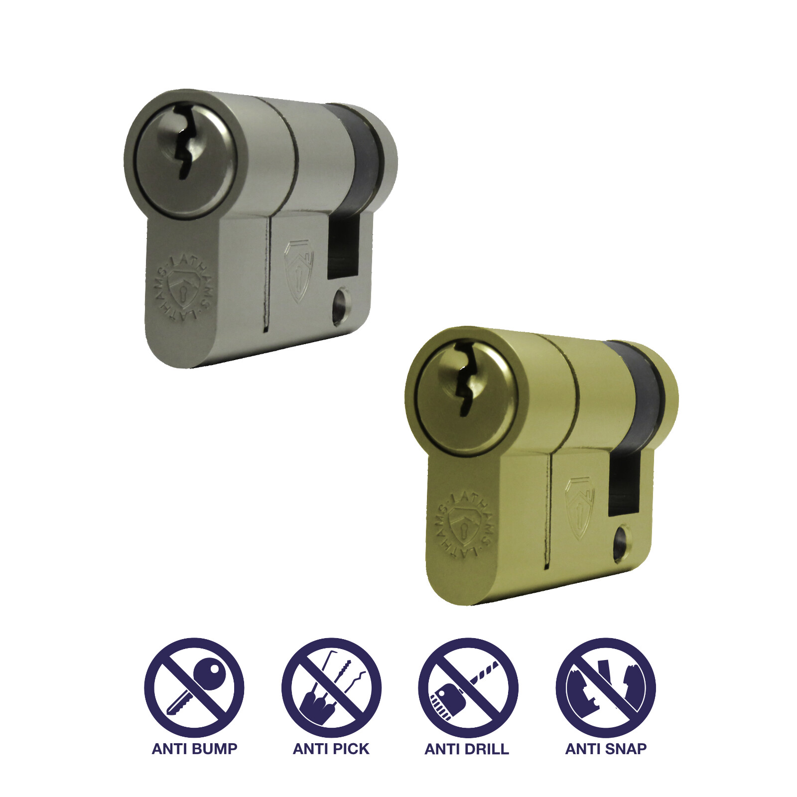 Euro Cylinder Lock Anti Snap Security Upgrade Cylinders in Widest Range ...