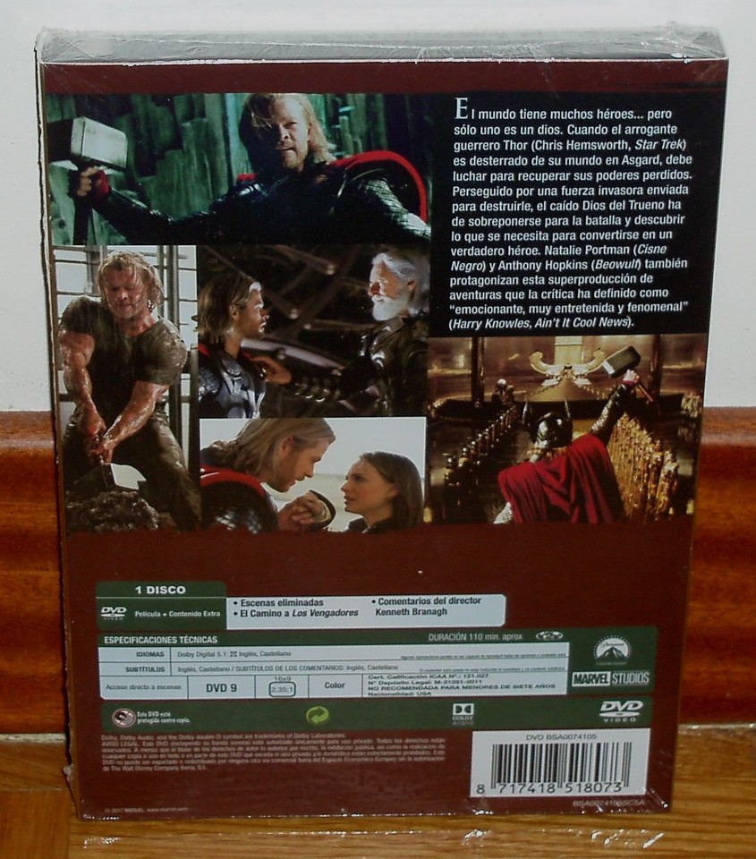 Thor Slipcover Case Of Cardboard DVD New Sealed Action Marvel (No Open ...
