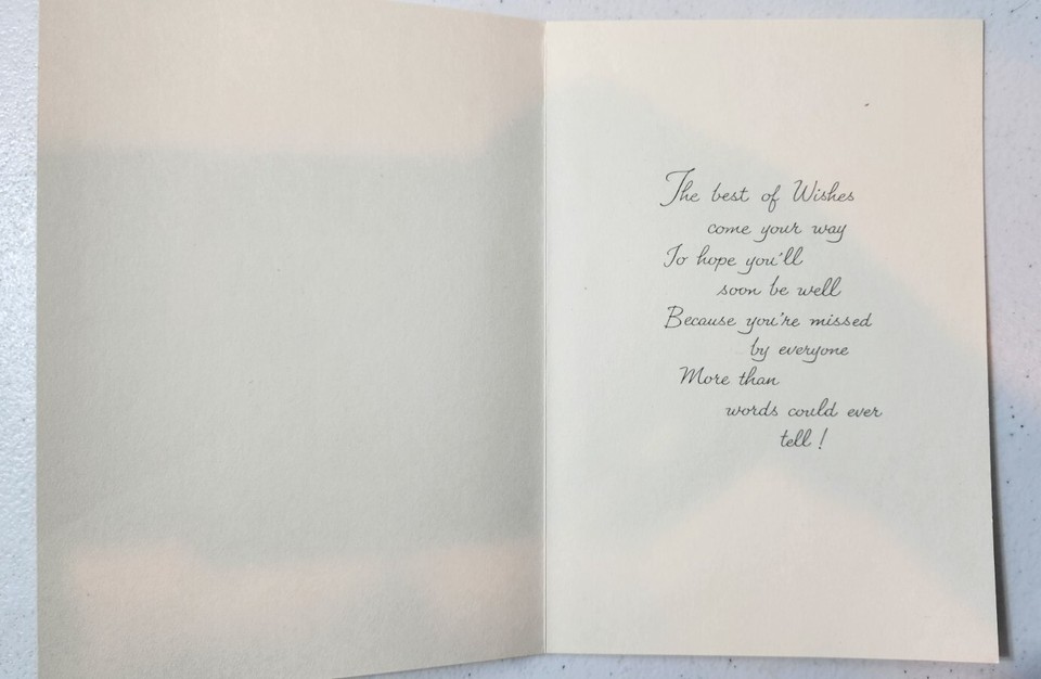 Vintage Get Well Soon Card Orange Flowers Box Fruit Bowl by a Sunshine ...