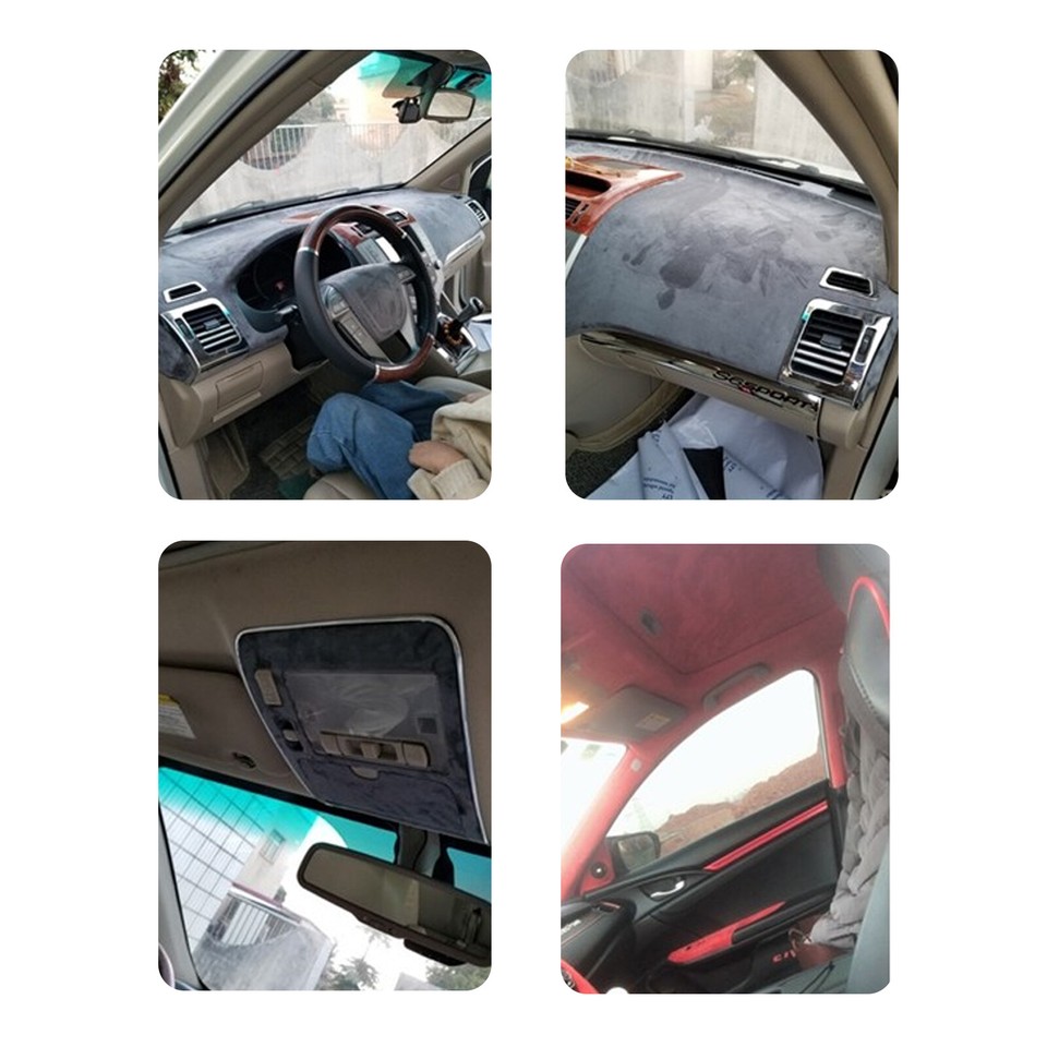 Suede Wine Headliner Fabric Foam Backed Replacement For Buick Alfa ...