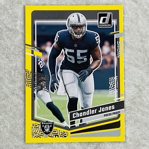 Chandler Jones 2023 Panini Donruss Yellow Press Proof Raiders Football ...