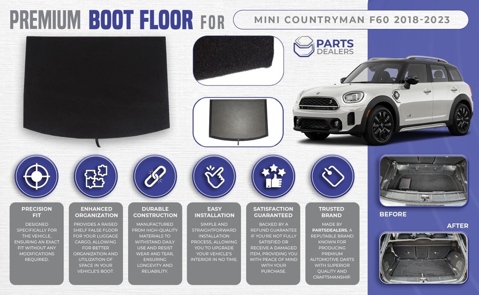 FOR MINI COUNTRYMAN F60 2017-2024 BOOT FLOOR MIDDLE SHELF FALSE LOWER ...