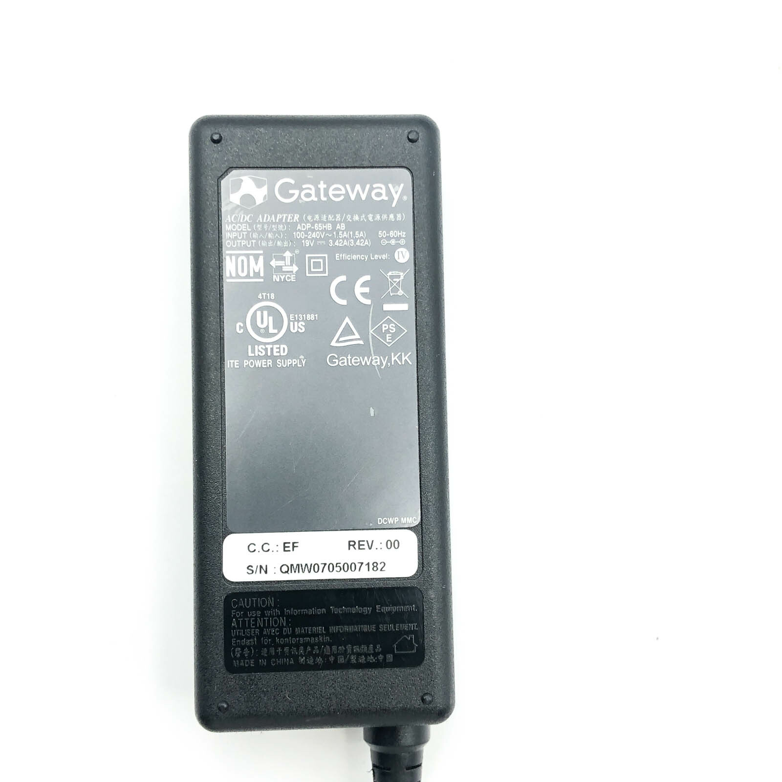 Genuine Gateway AC Power Adapter for Gateway M - Series Laptop Charger ...