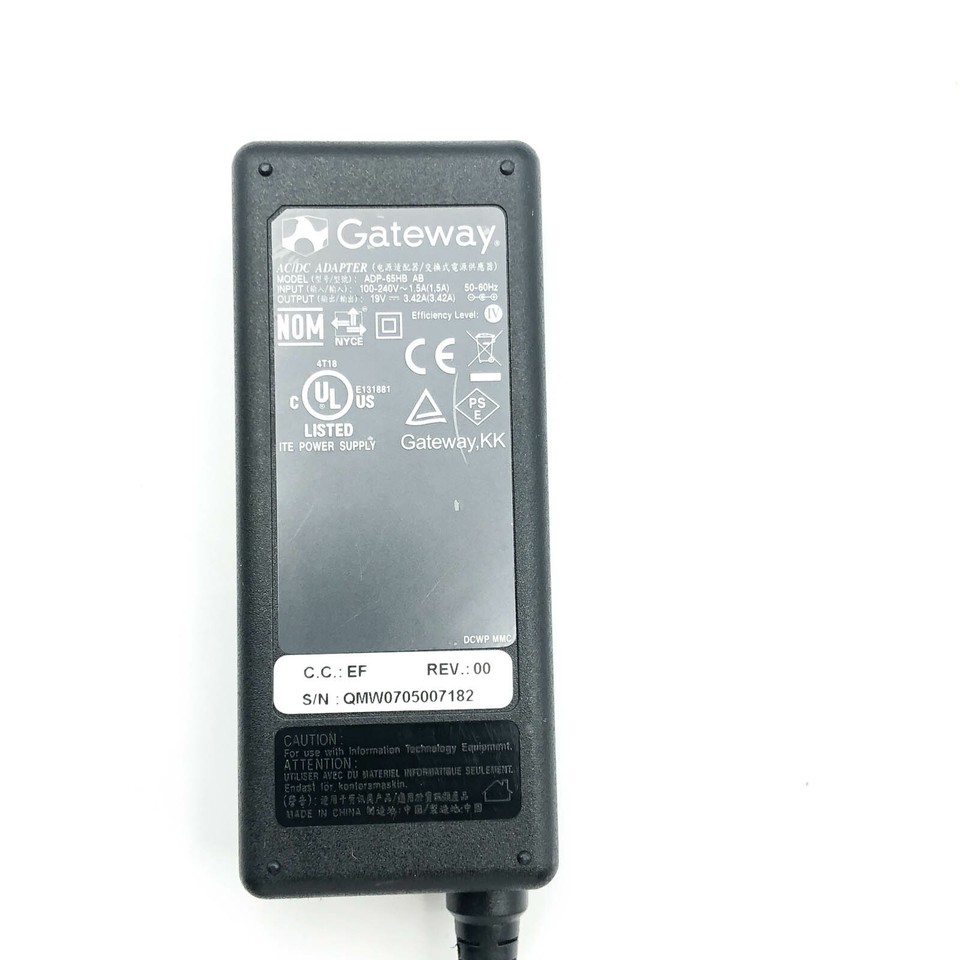 Genuine Gateway AC Power Adapter for Gateway M - Series Laptop Charger ...