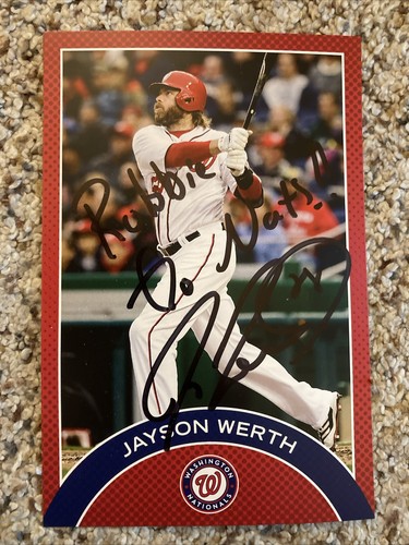 Jayson Worth Washington Nationals Autograph Signature Photo Picture ...