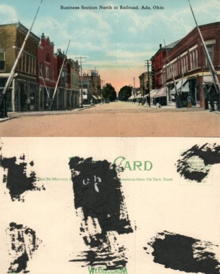 ADA OHIO BUSINESS SECTION NORTH OF RAILROAD ANTIQUE POSTCARD | eBay