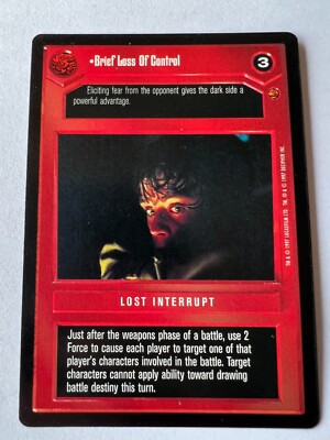 Star Wars CCG Brief Loss Of Control Cloud City FS Eligible Dollar Rare ...