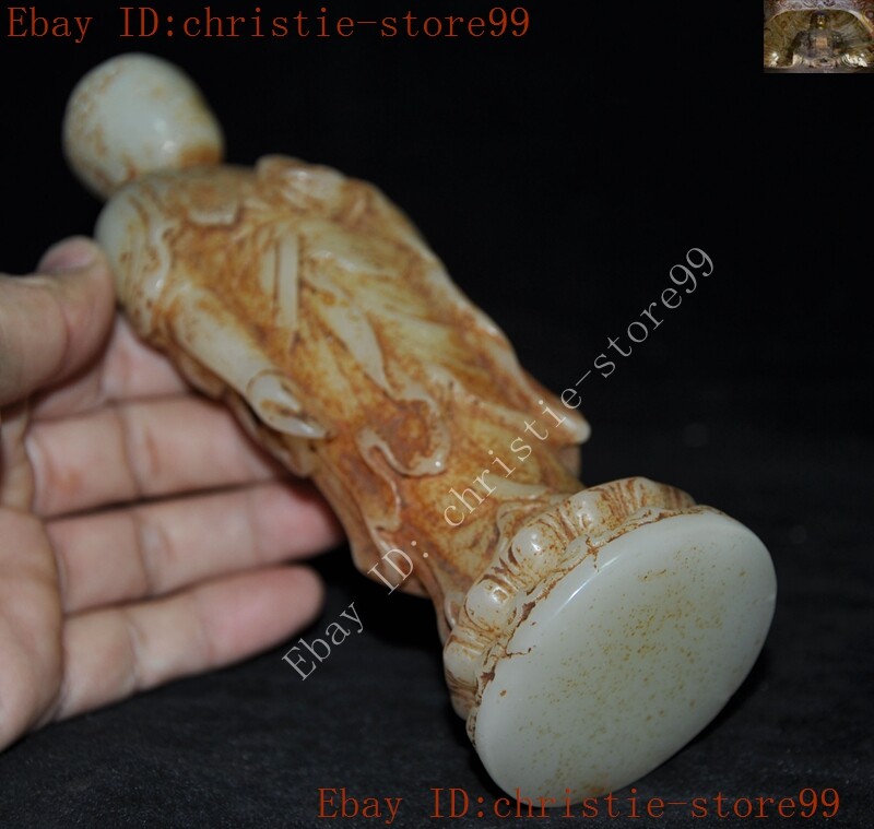 China temple White jade stone carve Sakyamuni Shakyamuni Tathagata ...