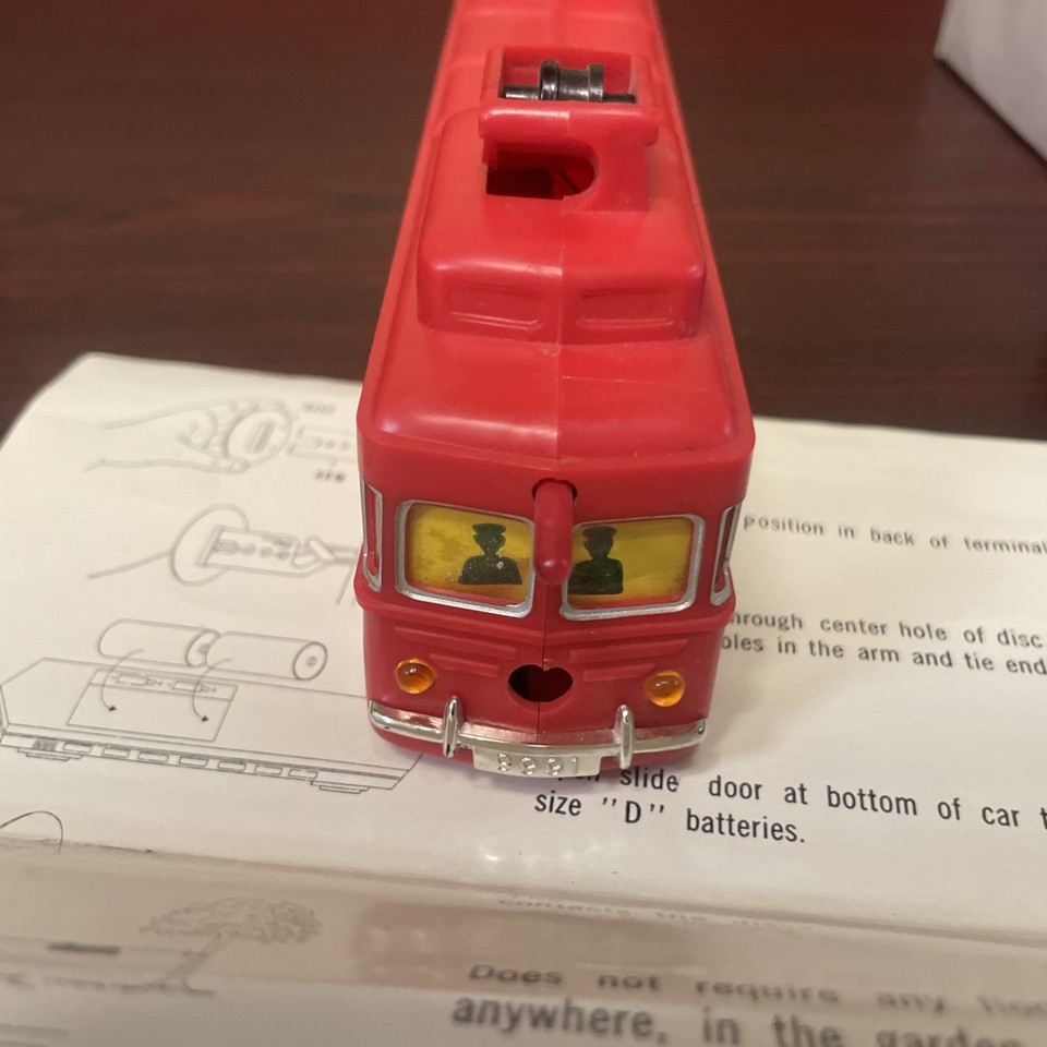 Vintage Cosmo Battery Operated Toy Cable Car in Red Sold As Is Not ...
