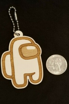 Among Us Crewmate Engraved Keychain Backpack Accessory Imposter | eBay