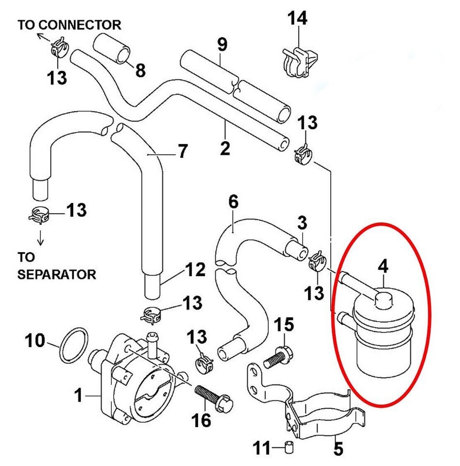 Johnson Evinrude OMC 25-70 HP 4-Stroke Fuel Filter Replace 5032323 ...