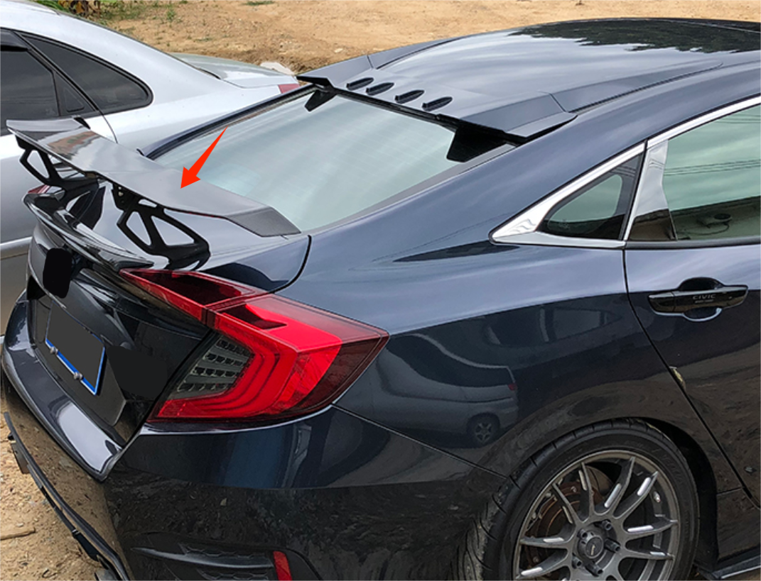 55'' Universal Spoiler Unpainted Rear Wing Sedan/Coupe V Style General ...