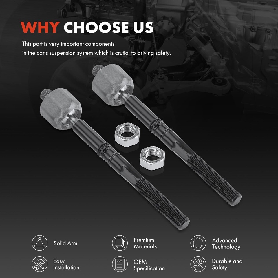 2x Inner Steering Tie Rod End for Cadillac ATS 2013 2014 2015 2016-2019 ...