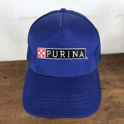 Purina Cotton & Mesh Blue Snapback Trucker Cap Hat CH1 | eBay