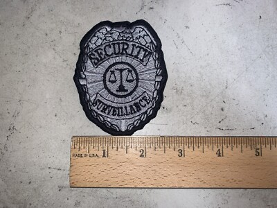CUSTOM MADE Embroidered Security Surveillance Badge Patch Iron On Sew ...