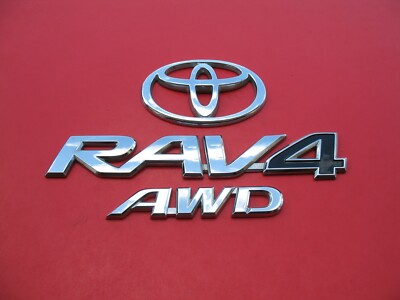 01 02 03 04 05 TOYOTA RAV4 AWD REAR LID CHROME EMBLEM LOGO BADGE SIGN ...