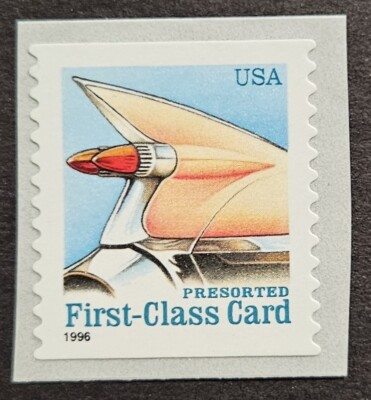 US Scott # 2910 - Automobile - Presorted First-Class Card - Coil Stamp ...