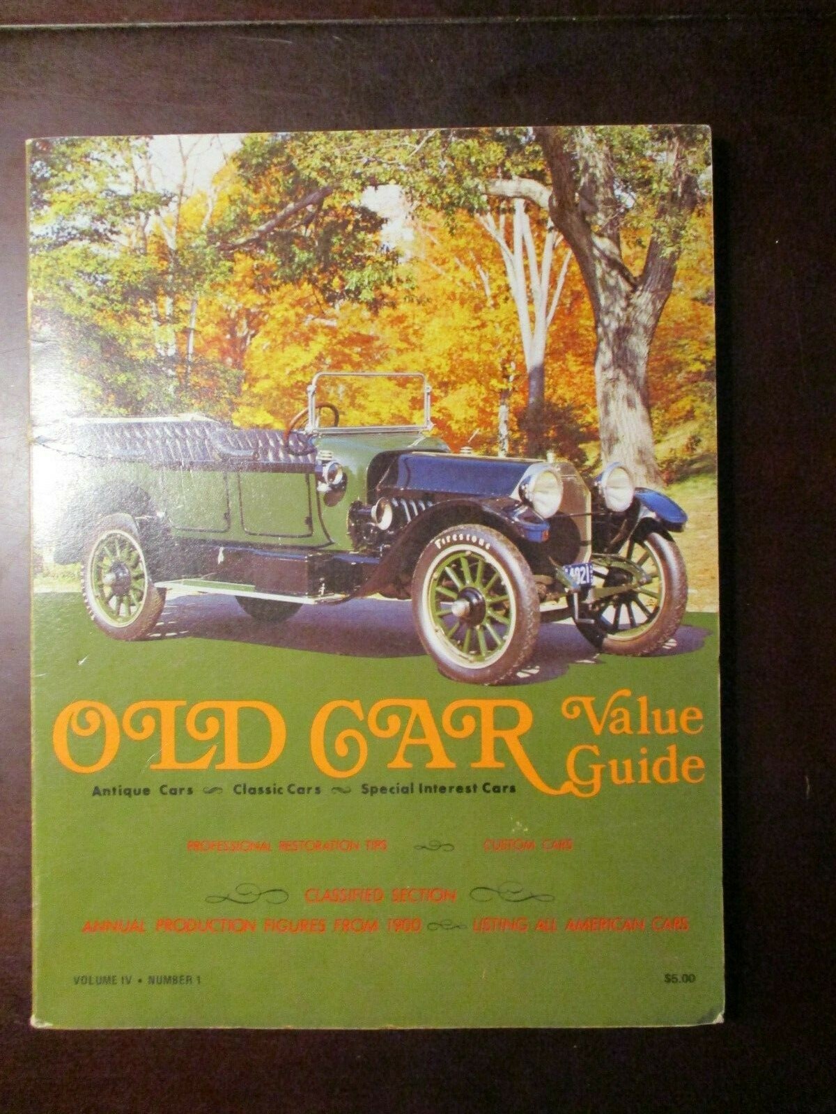 OLD CAR VALUE GUIDE 1972 1973 VOLUME IV NUMBER 1 QUENTIN CRAFT ANTIQUE ...