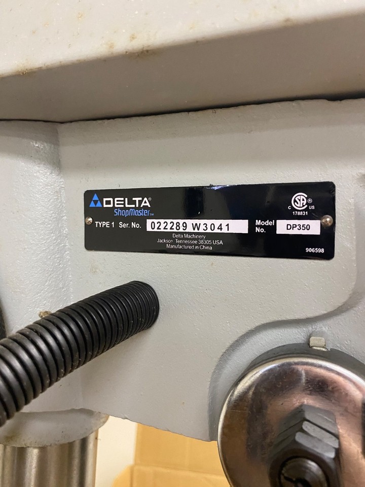 DELTA SHOPMASTER TYPE 1 DP350 DRILL PRESS | eBay