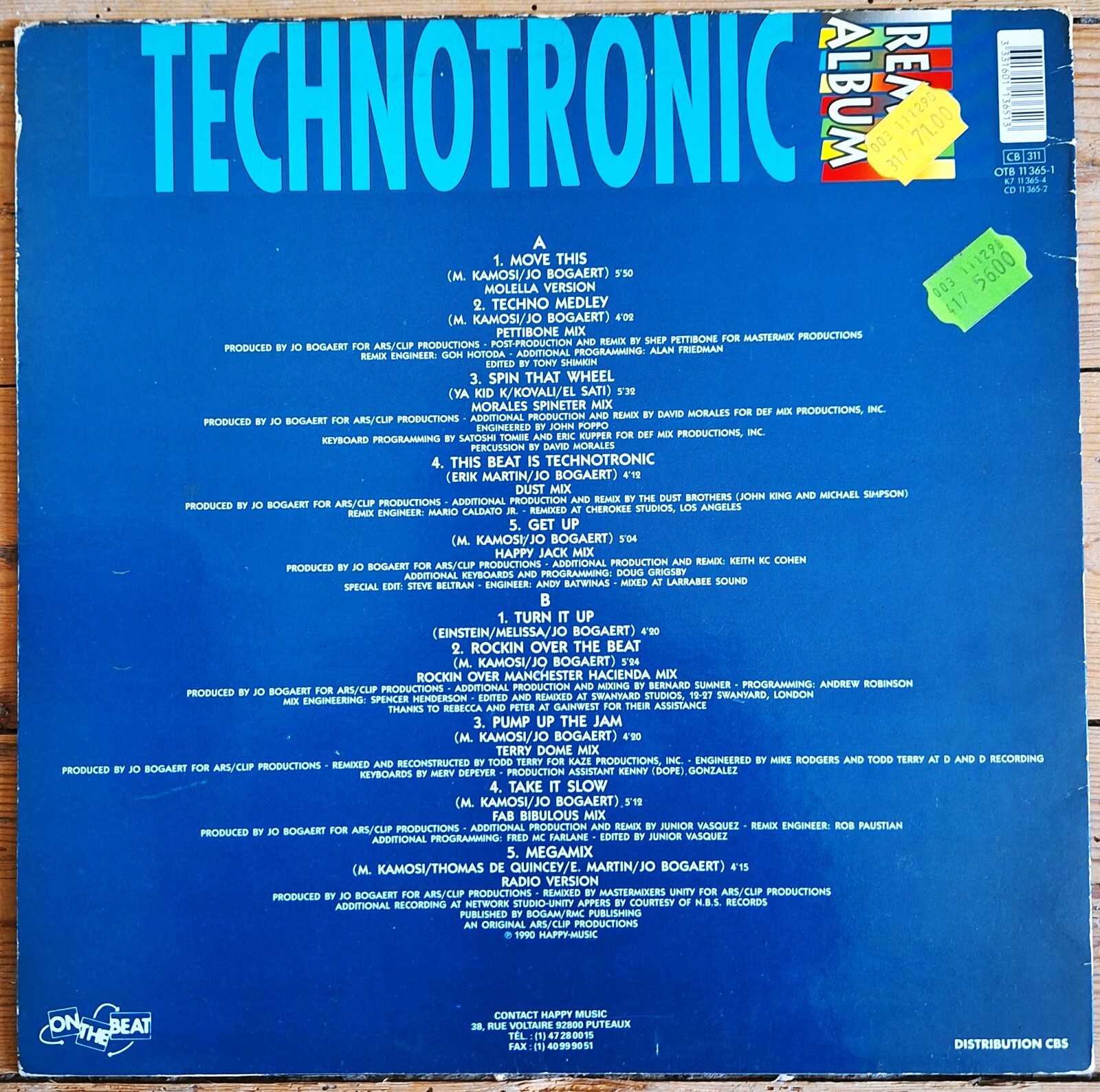 Technotronic – trip on this - remix album vinyle press. France 1990 On ...