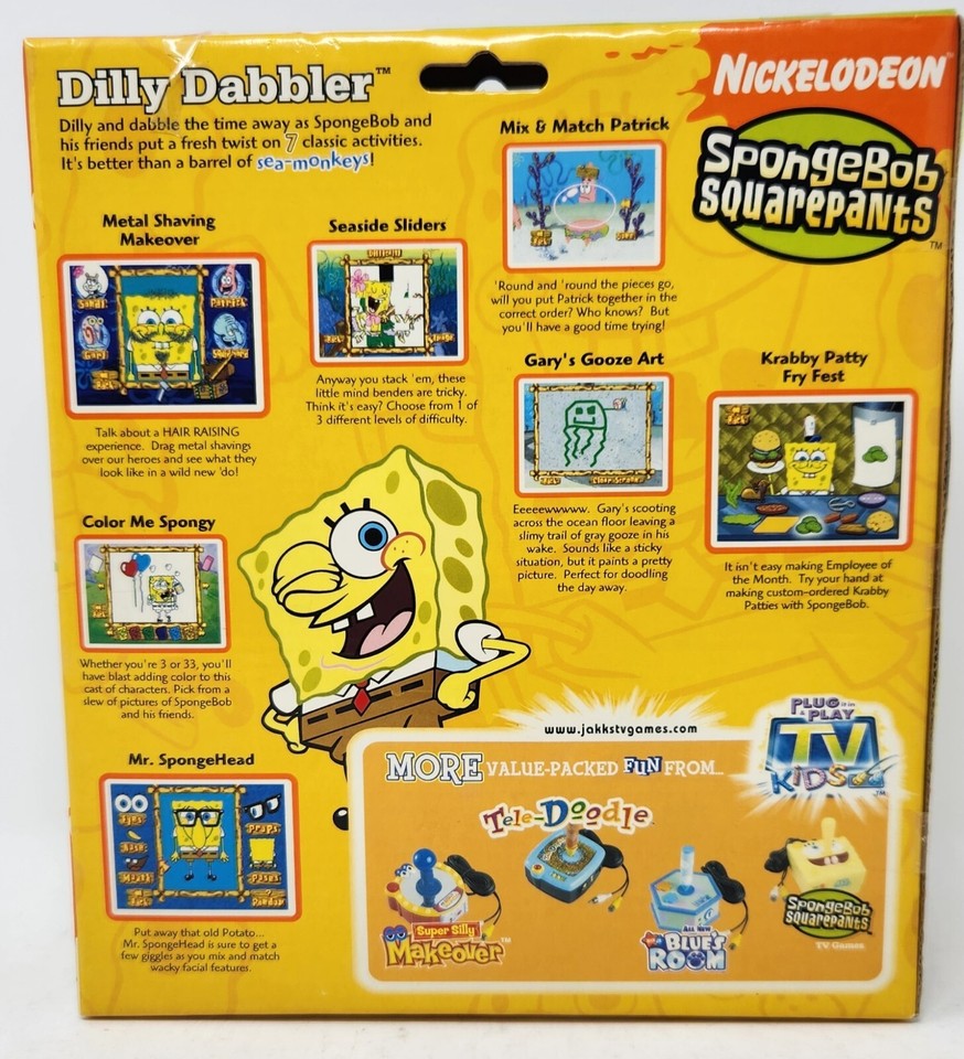 Spongebob SquarePants Dilly Dabbler Plug & Play TV Kids 2004 Flying ...