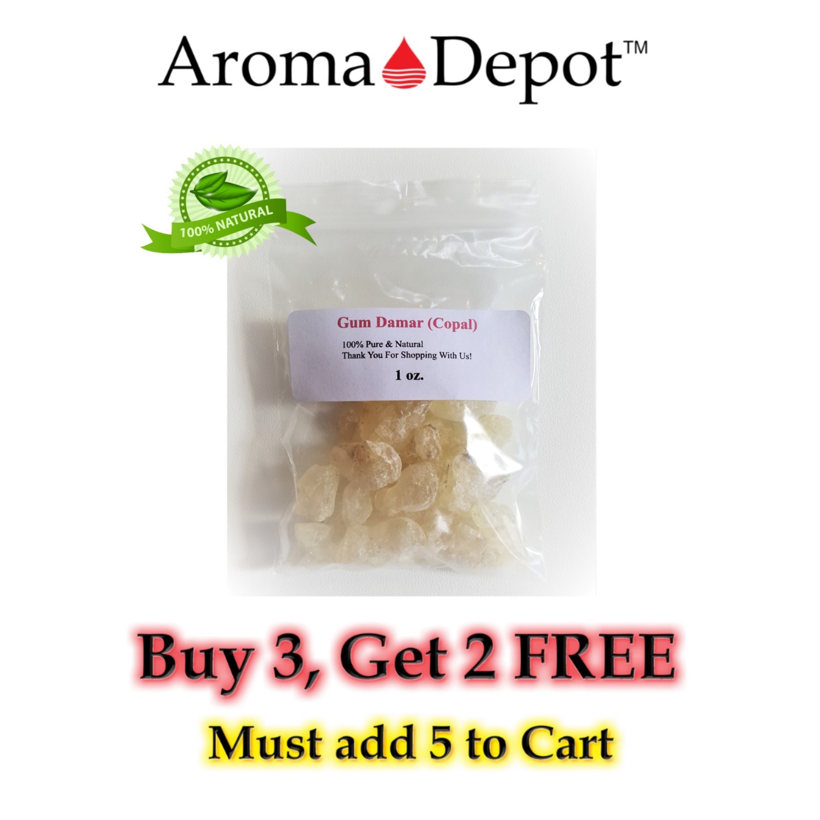 1 oz. White Copal Damar Gum Resin Natural Crystals Encaustic Gammar ...