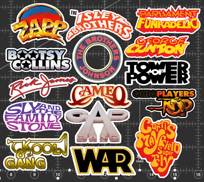 15 Funk Band Logo Stickers -Clear, Holographic, or White - Parliament ...