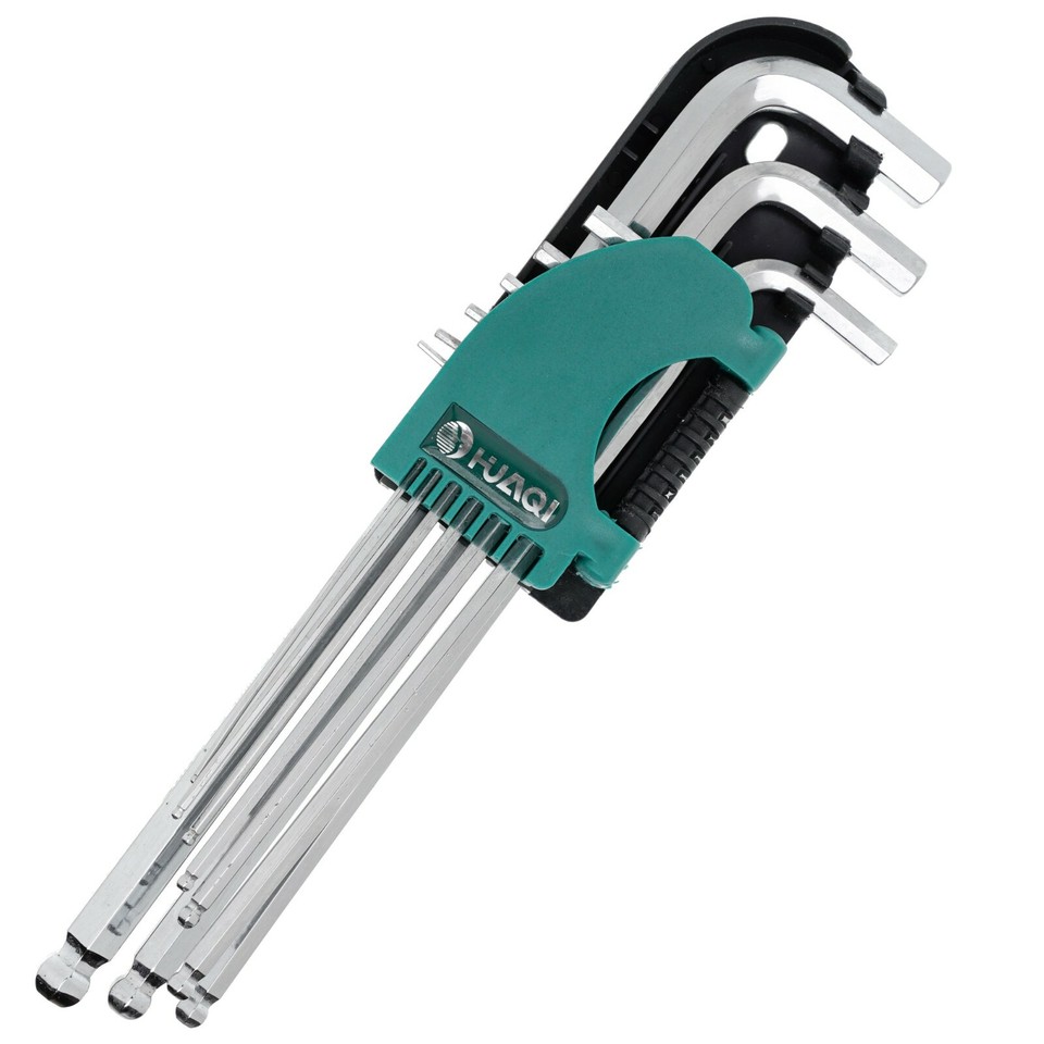 HUAQI HEX BALL END ALLEN KEY SET METRIC ALLAN ALAN 1.5-10MM HIGH ...