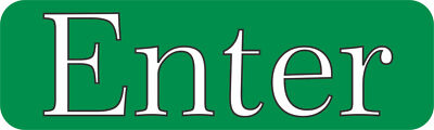 10in x 3in Green Enter Magnet Car Truck Vehicle Magnetic Business Door ...