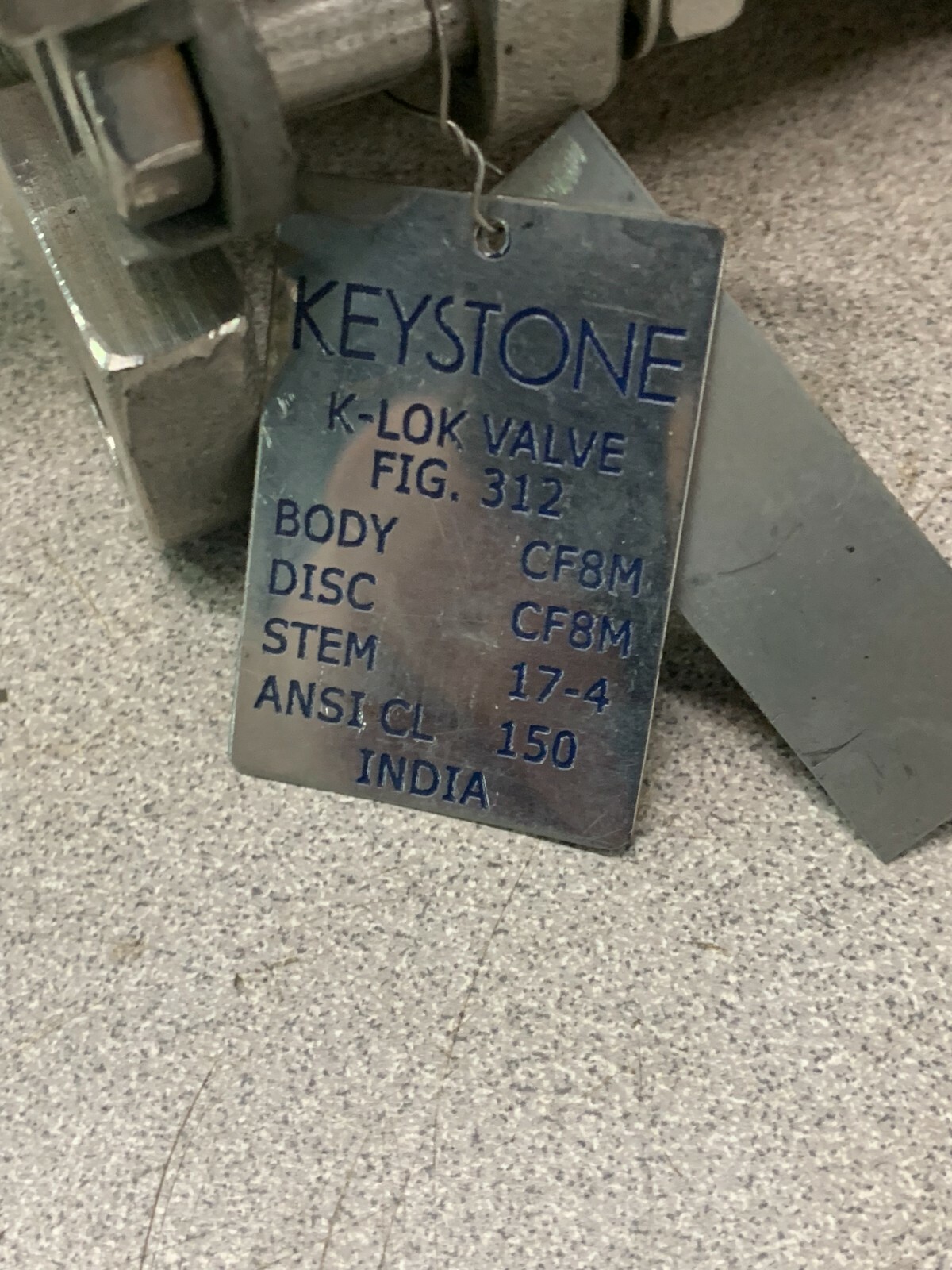 NEW NO BOX KEYSTONE 2-1/2" K-LOK BUTTERFLY VALVE 312 BODY CF8M STEM 17 ...