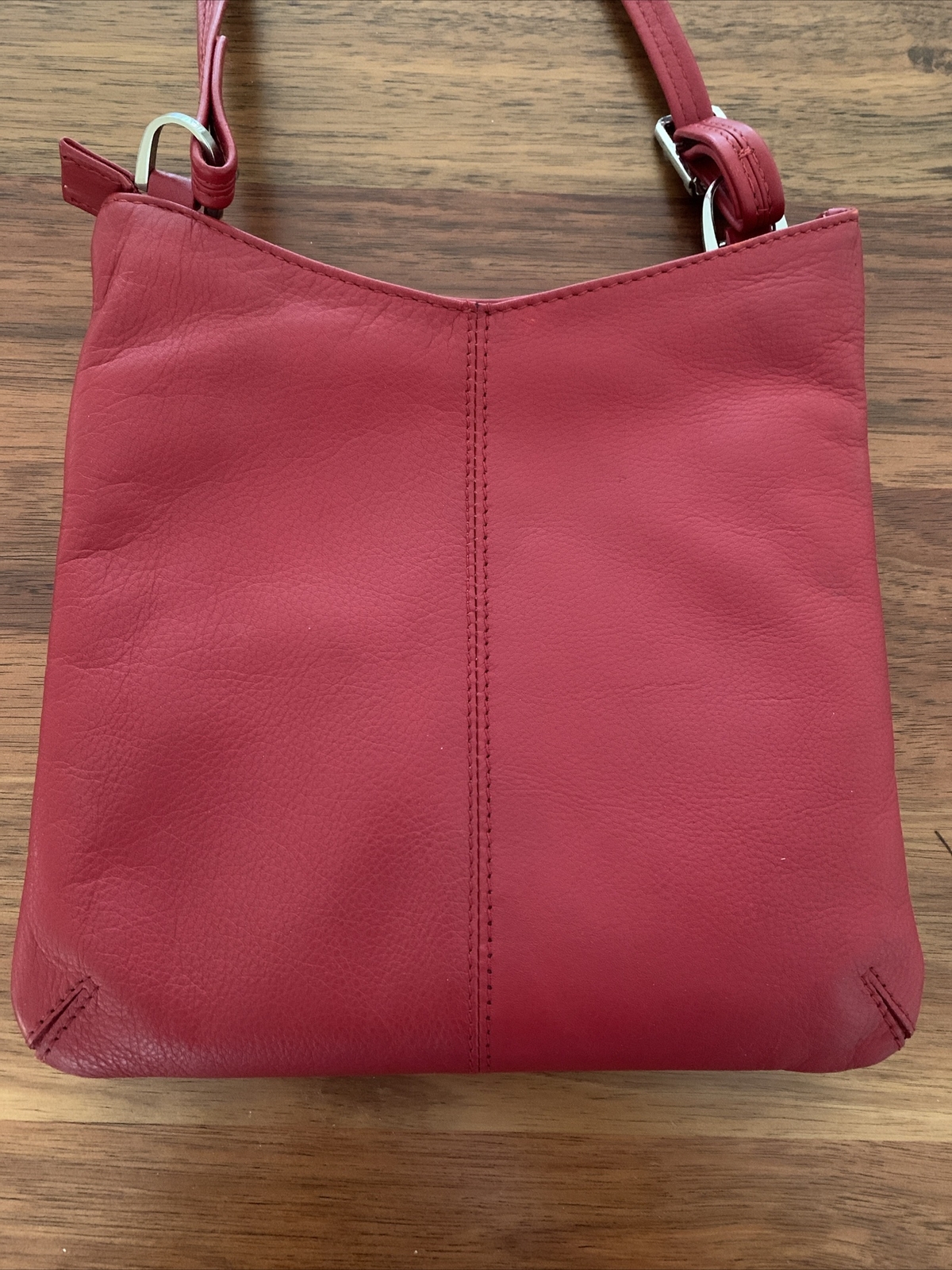 Small Red Leather Cross Body Handbag, as new, Arnold & Arnold | eBay