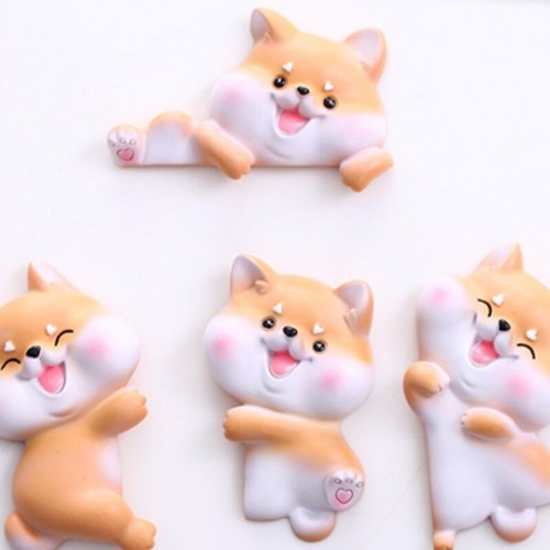 4PCS Cute Dog Livingroom Switch Surround Sticker Shiba Inu Wall Socket ...