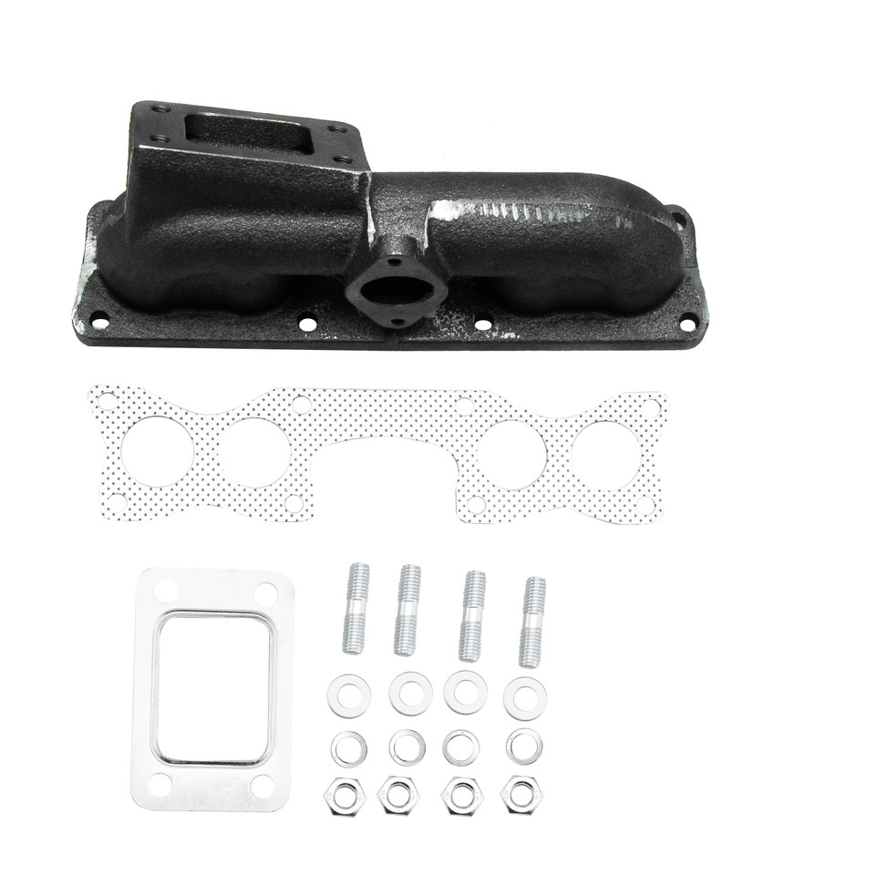 Cast Turbo Manifold T3 T3T4 Hybrid Bolt-On For 89-1990 NISSAN KA24E ...