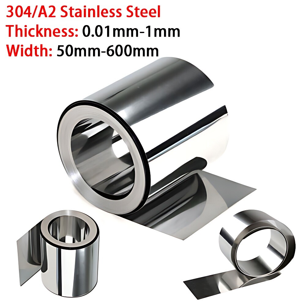 A2/304 Stainless Steel Foil Sheet 0.01mm-1mm Thick Fine Plate Metal ...